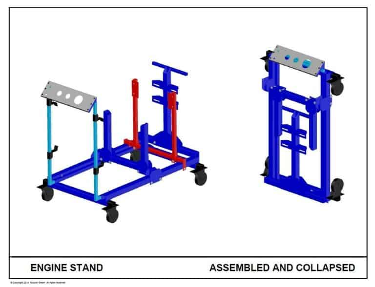 DIY Folding Engine Run Stand Build Plans for Ford, GM, and Mopar