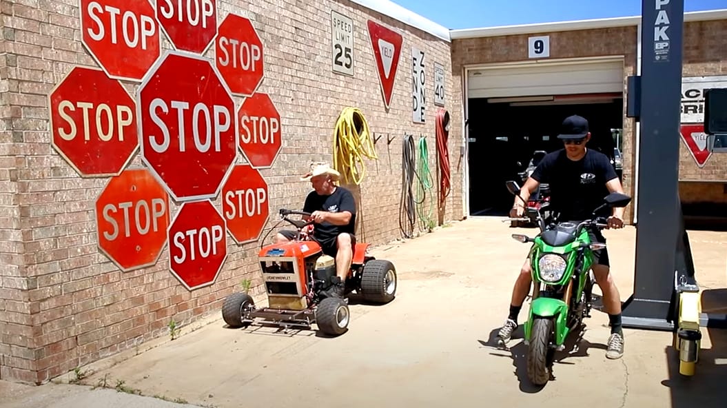 CHEVMOWLET ~ Farmtruck and AZN's Drag Racing Lawn Mower