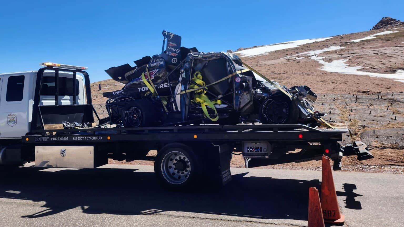 Cliff Dive Destroys Ford F-1 Race Truck in Pikes Peak Hill Climb
